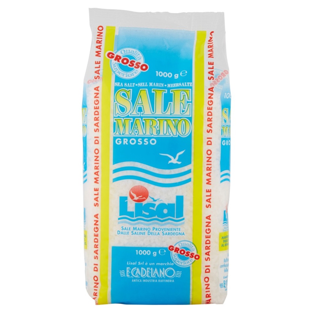 Lisal Sale marino Medio 1 Kg x12 Confezioni - SardiniaDrink